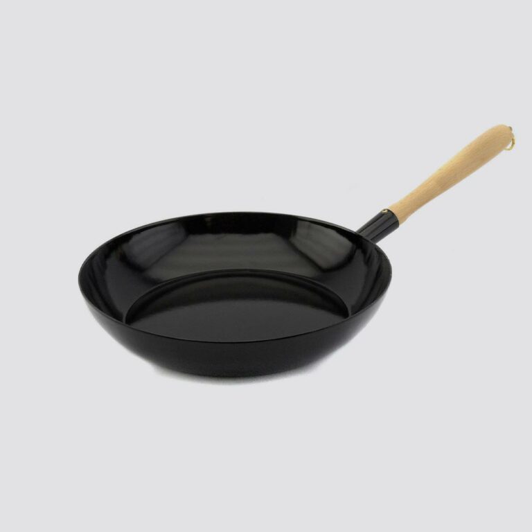 Enamel Egg Frying Pan Black